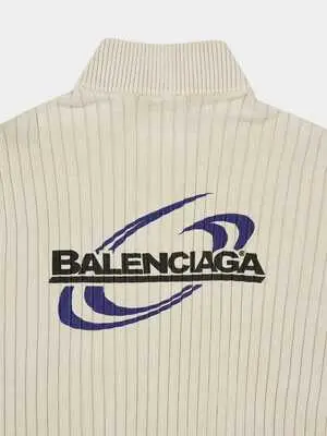 Balenciaga Ribbed Zip-neck Jumper