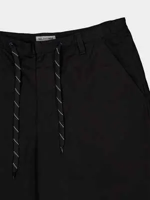 Balenciaga Relaxed Fit Cotton Chino Pants - Black