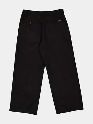 Balenciaga Relaxed Fit Cotton Chino Pants - Black