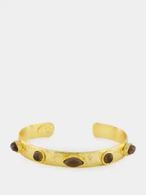 Sylvia Toledano Sultane Smoky Quartz Cuff Bracelet - Gold
