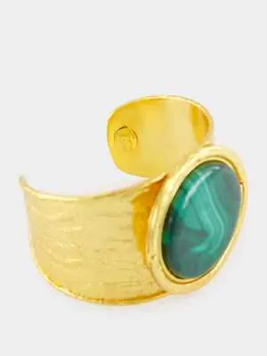 Sylvia Toledano Sphere Malachite Cuff Bracelet - Green