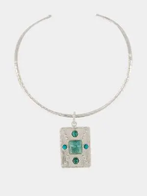 Sylvia Toledano Shield Pendant Necklace - Silver