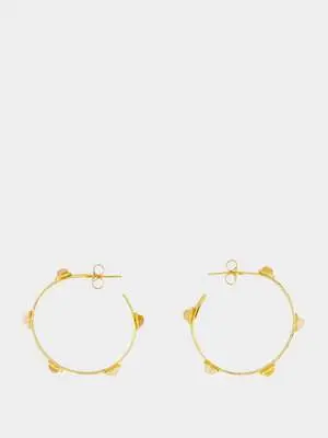 Sylvia Toledano Bianca Jasper And Quartz Hoop Earrings