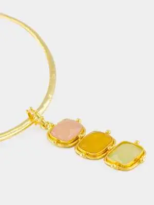 Sylvia Toledano Medicis Multi-stone Pendant Collar Necklace
