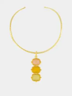 Sylvia Toledano Medicis Multi-stone Pendant Collar Necklace - Multicolour