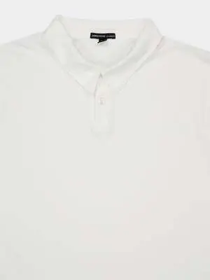 JAMES PERSE Brushed Lotus Cotton Polo - White