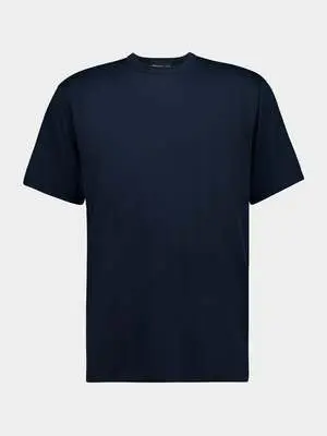 JAMES PERSE French Navy Luxe Lotus Cotton T-shirt - Blue