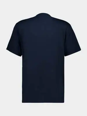 JAMES PERSE French Navy Luxe Lotus Cotton T-shirt - Blue