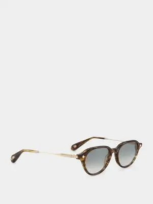 LUNETTERIE GÉNÉRALE Après-ski Tobacco Gradient Round Sunglasses