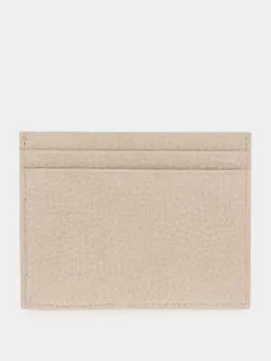 CHRISTIAN LOUBOUTIN Mooncrest Grained Leather Card Holder - Beige