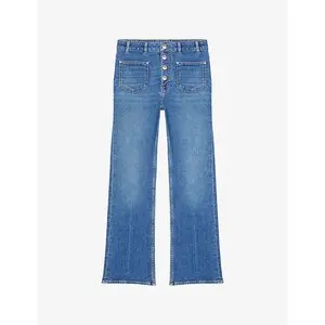 Maje Straight-leg High-rise Denim Jeans