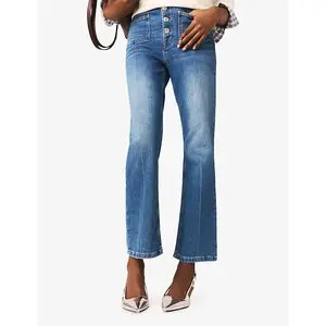 Maje Straight-leg High-rise Denim Jeans