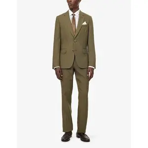 Paul Smith Single-breasted Linen Suit - Olive