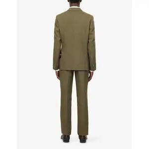 Paul Smith Single-breasted Linen Suit - Olive