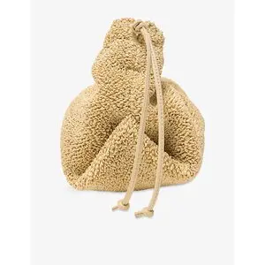 Maje Bouclé-effect Woven Clutch Bag