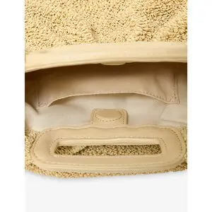 Maje Bouclé-effect Woven Clutch Bag
