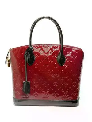 LOUIS VUITTON 2014 Pm Lockit Monogram Vernis Tote - Red