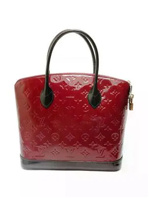 LOUIS VUITTON 2014 Pm Lockit Monogram Vernis Tote - Red