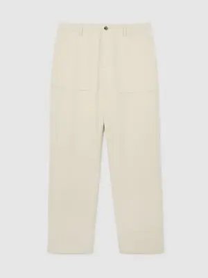 REISS Dilan Cotton And Wool Relaxed-fit Trousers