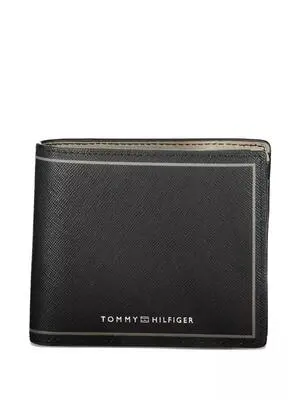 Tommy Hilfiger Saffiano-leather Bifold Wallet - Black