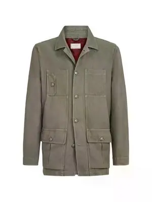 Brunello Cucinelli Cotton And Linen Canvas Outerwear Jacket - Green