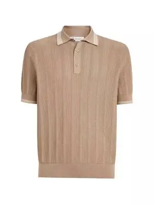 Brunello Cucinelli Cotton Textured Rib-knit Polo