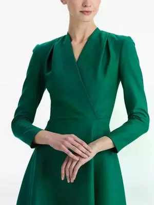 Oscar De La Renta Wool-blend Long-sleeve Dress