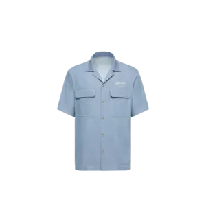 Moncler Embroidered Logo Denim Shirt