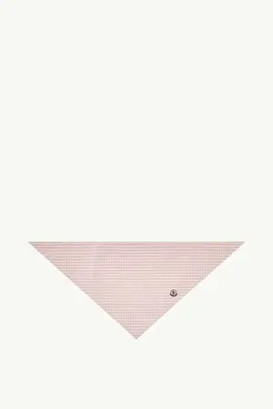 Moncler Padded Cotton Blend Vichy Scarf - Pink