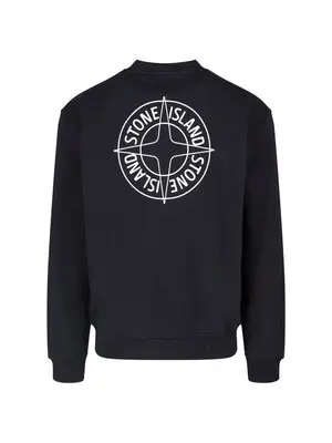 Stone Island Outline Compass Sweatshirt - Black