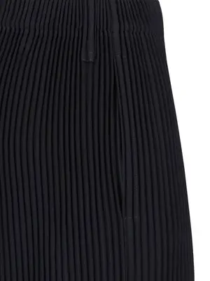 HOMME PLISSE Tuxedo Pleats Sweatpants - Black