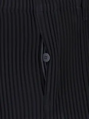 HOMME PLISSE Tuxedo Pleats Sweatpants - Black