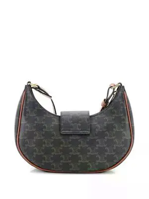 Celine Ava Triomphe Coated Canvas Shoulder Bag - Brown