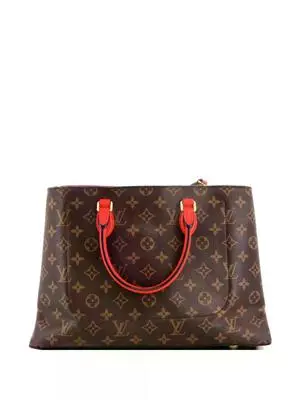 LOUIS VUITTON Flower Monogram Canvas Tote Bag - Brown