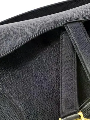 Dior Saddle Handbag Leather Mini Shoulder Bag - Black