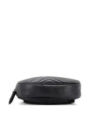 Gucci Gg Marmont Matelasse Leather Belt Bag - Black