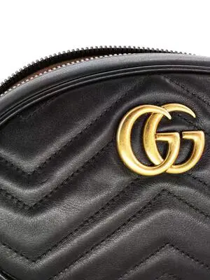 Gucci Gg Marmont Matelasse Leather Belt Bag - Black