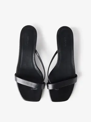 HOUSE OF DAGMAR Heeled Nappa Leather Sandals