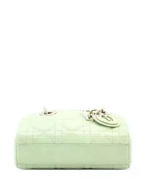 Dior Lady D-joy Micro Satchel Cannage Quilt Lambskin - Green