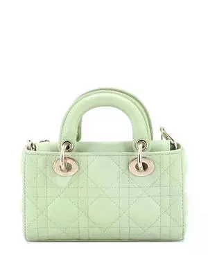 Dior Lady D-joy Micro Satchel Cannage Quilt Lambskin - Green