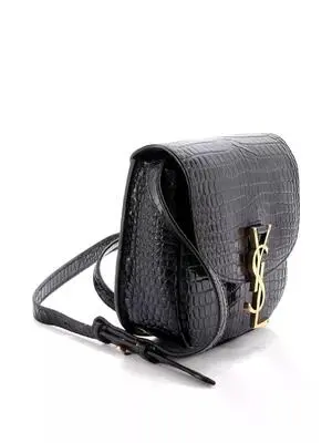 Saint Laurent Kaia Small Crocodile Embossed Shoulder Bag
