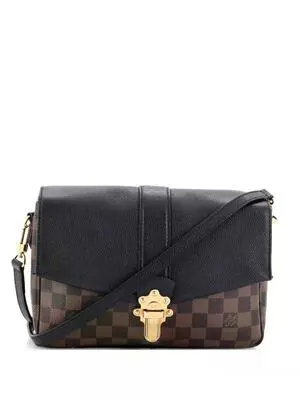 LOUIS VUITTON Clapton Handbag Damier And Leather Pm Crossbody Bag - Brown