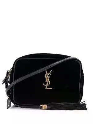 Saint Laurent Lou Camera Bag Matelasse Chevron Velvet - Black