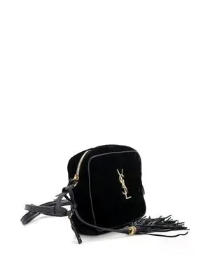 Saint Laurent Lou Camera Bag Matelasse Chevron Velvet - Black