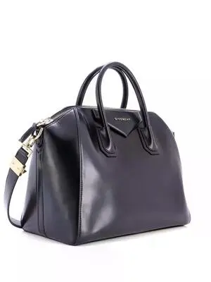 Givenchy Antigona Glazed Leather Medium Satchel - Black