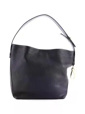 Valentino Garavani Vlogo Ohval Hobo Leather Shoulder Bag