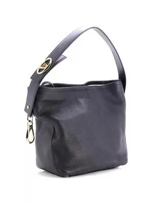 Valentino Garavani Vlogo Ohval Hobo Leather Shoulder Bag