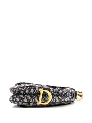 Dior Saddle Handbag Oblique Canvas Medium Shoulder Bag - Blue