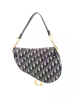 Dior Saddle Handbag Oblique Canvas Medium Shoulder Bag - Blue