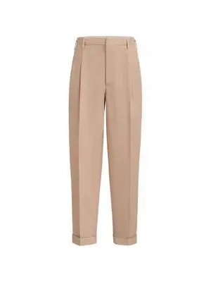 Brunello Cucinelli Garment-dyed Cotton And Linen Canvas Trousers - Neutrals